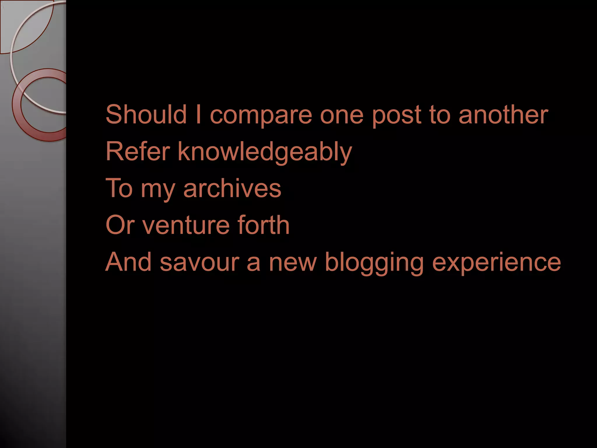 To blog or not to blog | PPTX | Internet | Computing