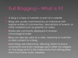 To blog, or not to blog | PPT