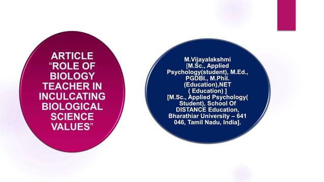 Teaching of biology | PPTX