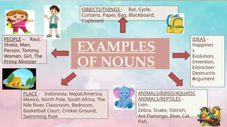 NOUNS AND TYPES OF NOUNS FOR LOWER SECONDARY LEVEL | PPTX
