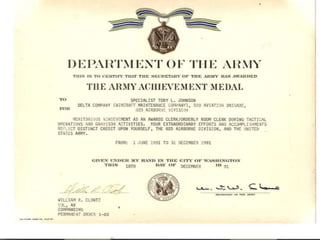 Tobys Army Medals | PPT