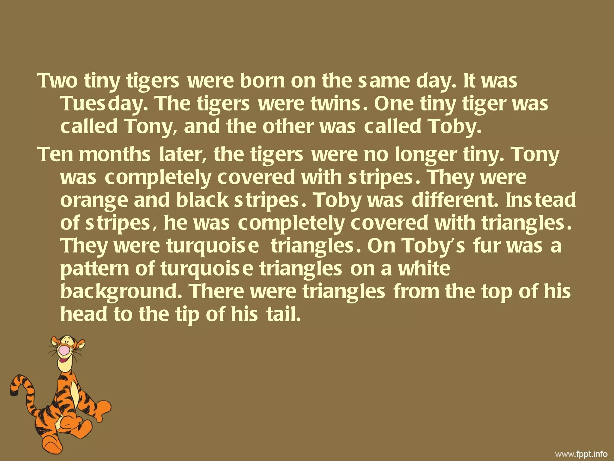 T oby the tiger | PPT