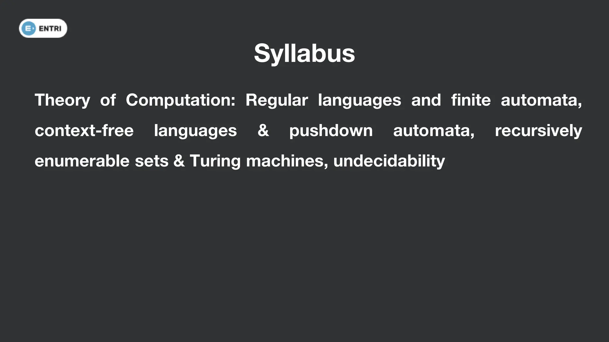 Theory Of Computation Notes Introduction And Mcq Points Ppt 