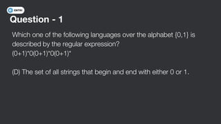 theory of computation notes. introduction and mcq points | PPT
