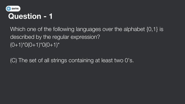 Theory Of Computation Notes Introduction And Mcq Points Ppt