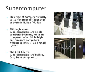 Types of computer | PPTX | Computing | Technology & Computing