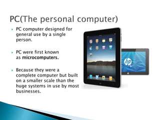 Types of computer | PPTX | Computing | Technology & Computing