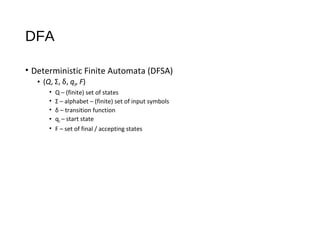 Minimization of DFA | PPT