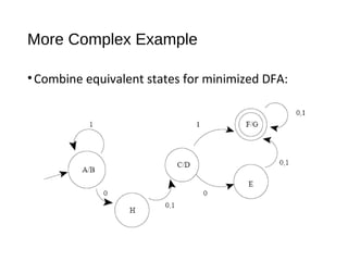 Minimization of DFA | PPT