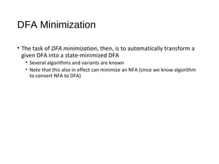 Minimization of DFA | PPT