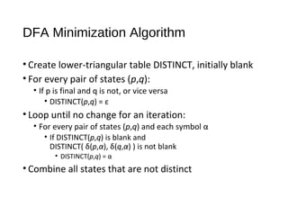 Minimization of DFA | PPT