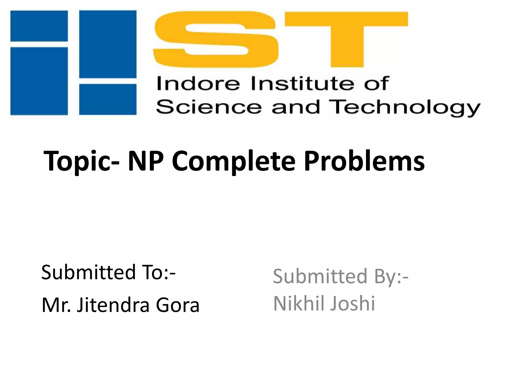 NP Complete Problems | PPTX