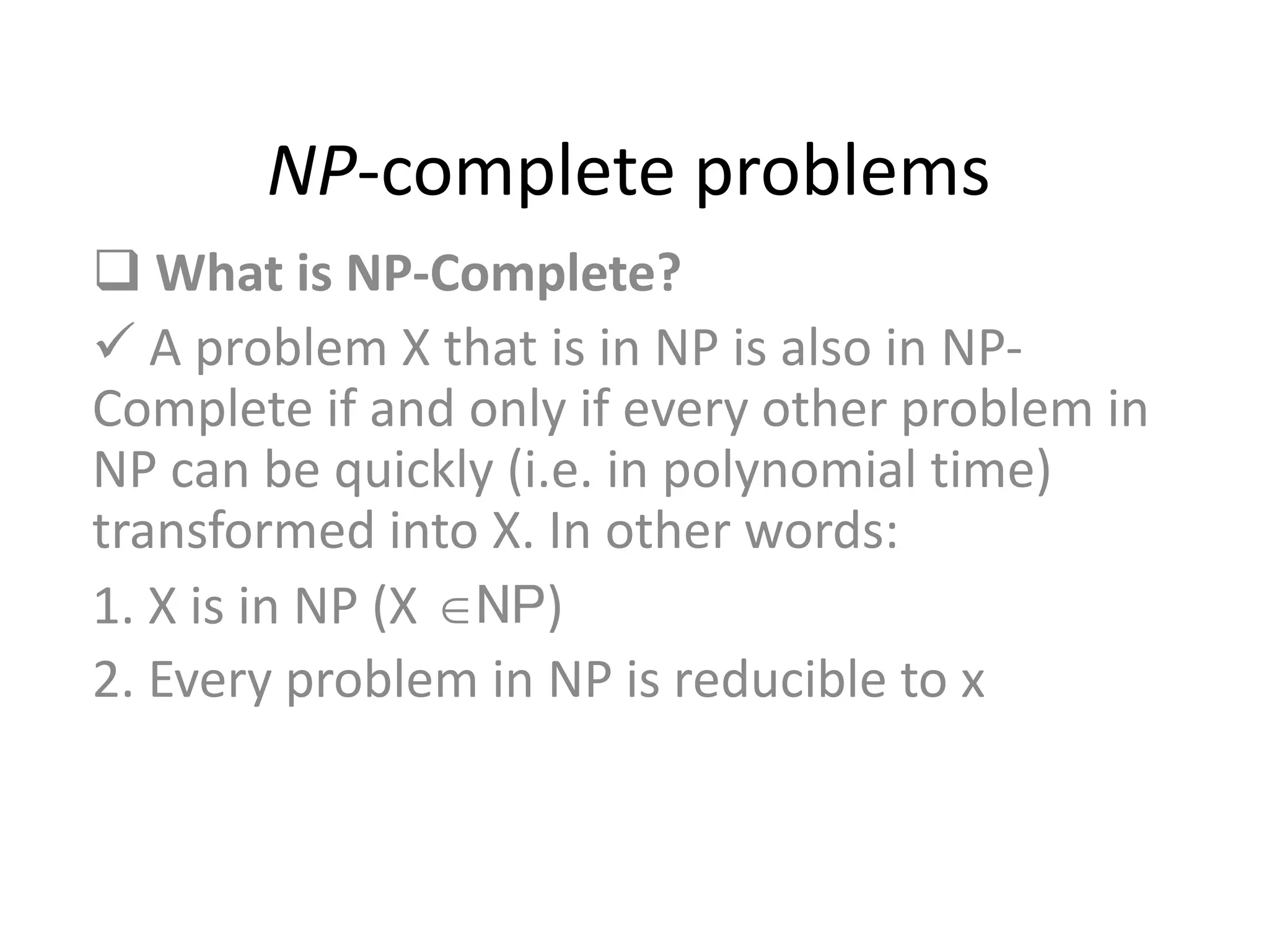 NP Complete Problems | PPTX