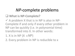 NP Complete Problems | PPTX