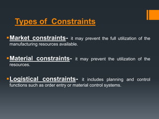Theory of Constraints | PPTX