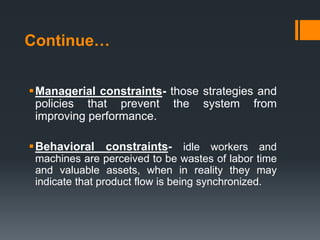 Theory of Constraints | PPTX