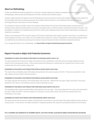 Economics of Adipic Acid Production Processes | PDF