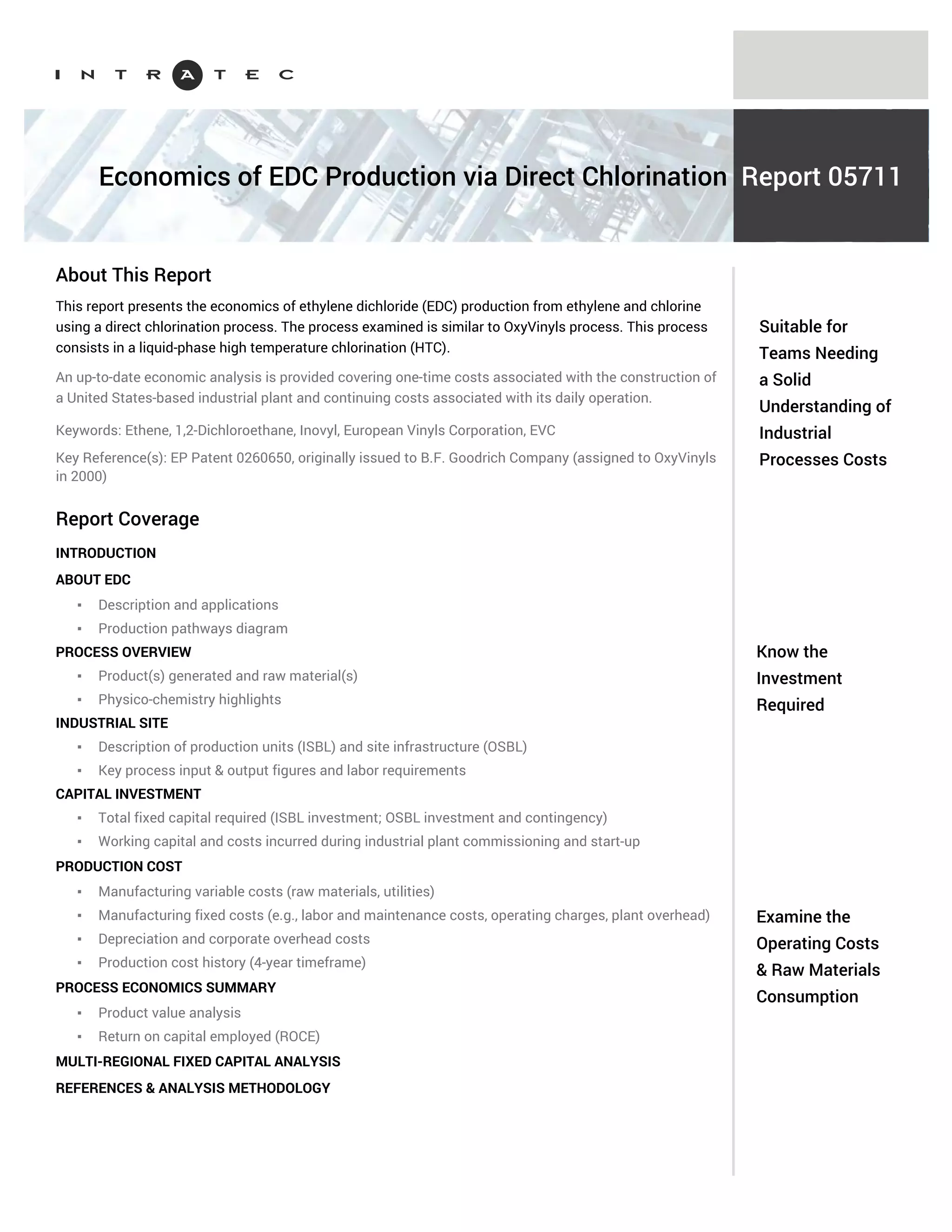 Feasibility Studies: EDC Manufacturing | PDF