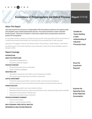 Economics of Polypropylene Production Processes | PDF