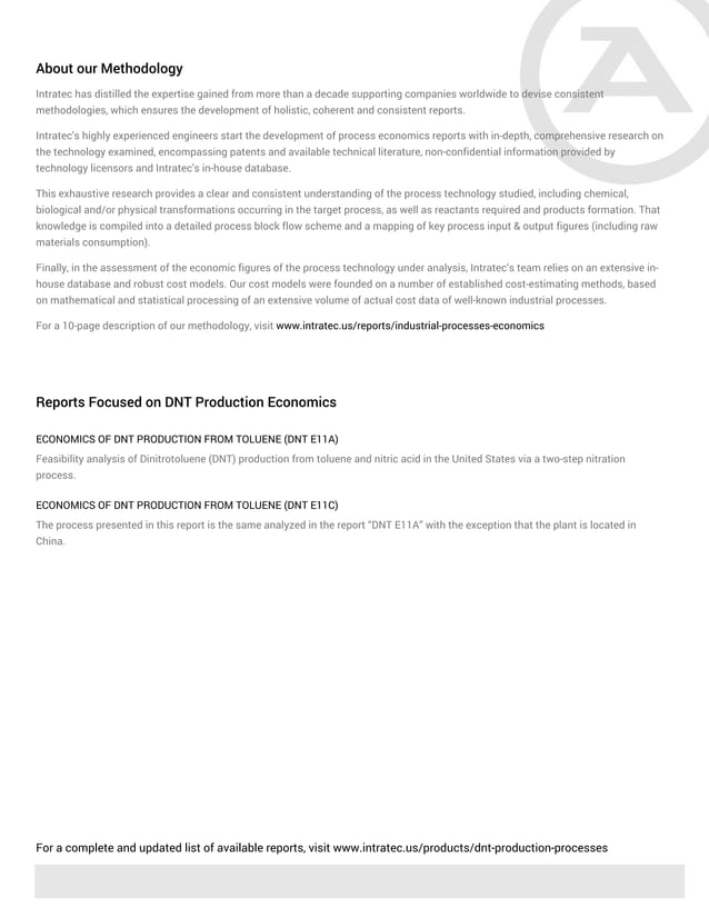 Feasibility Studies: DNT Manufacturing | PDF