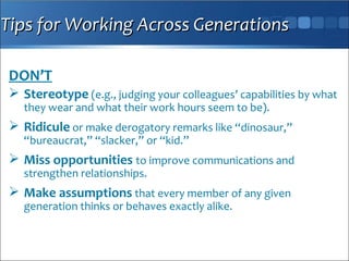 Why Can't We All Just Get Along? Four Generations Working Side by Side ...