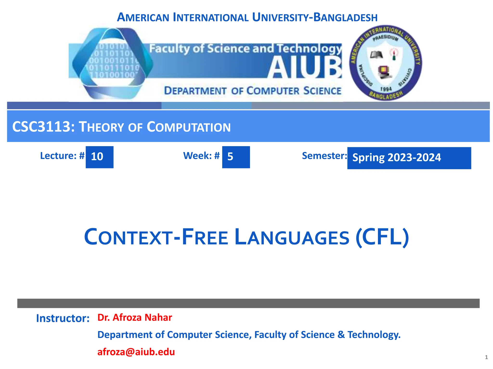 Theory of computation Lecture Slide(Chomsky Normal Form).pptx