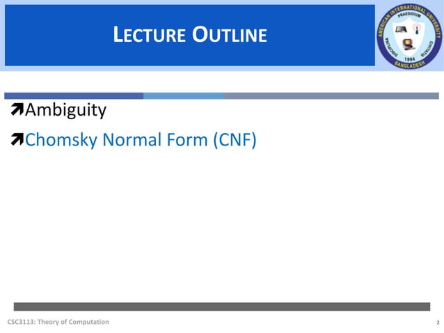 Theory of computation Lecture Slide(Chomsky Normal Form).pptx
