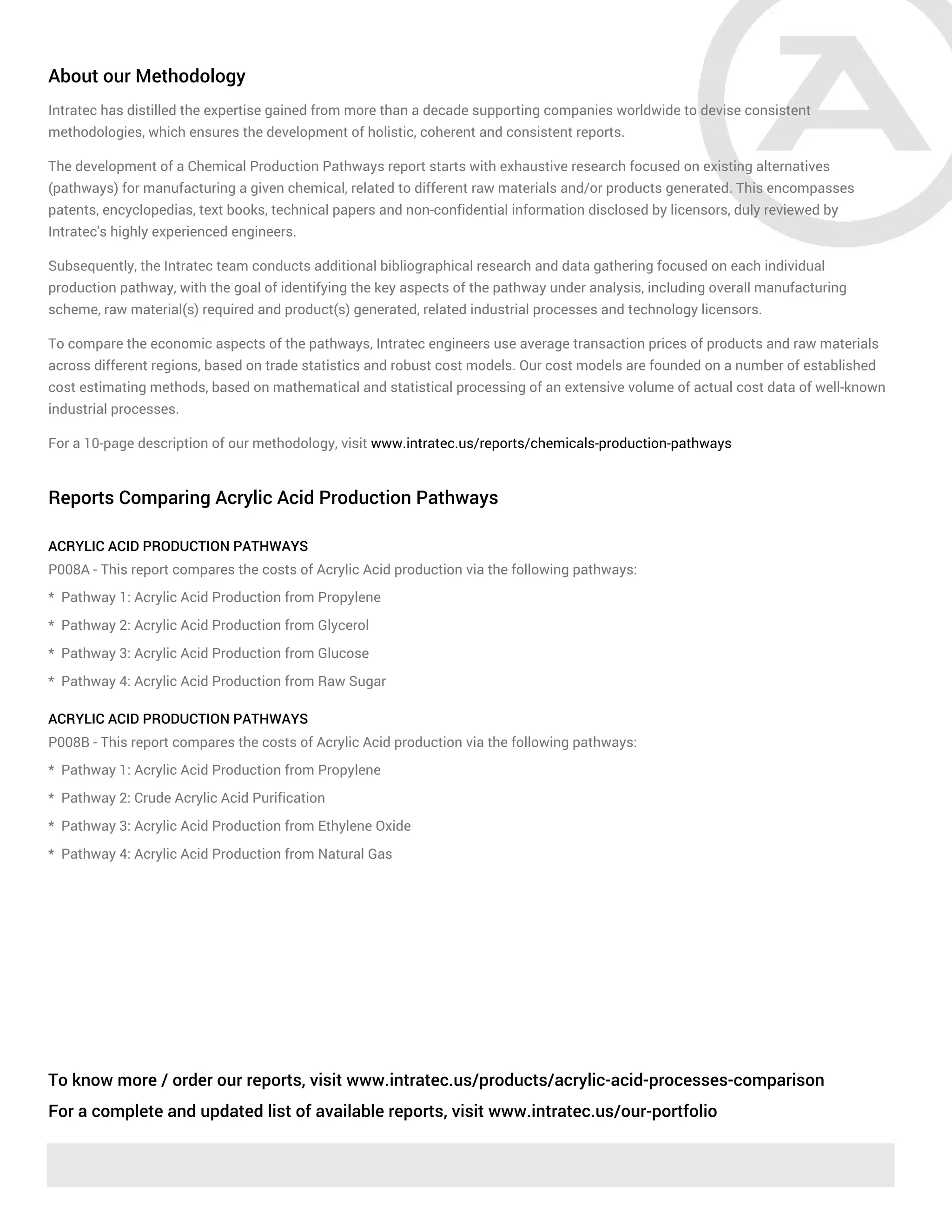 Evaluation of Acrylic Acid Production Processes | PDF