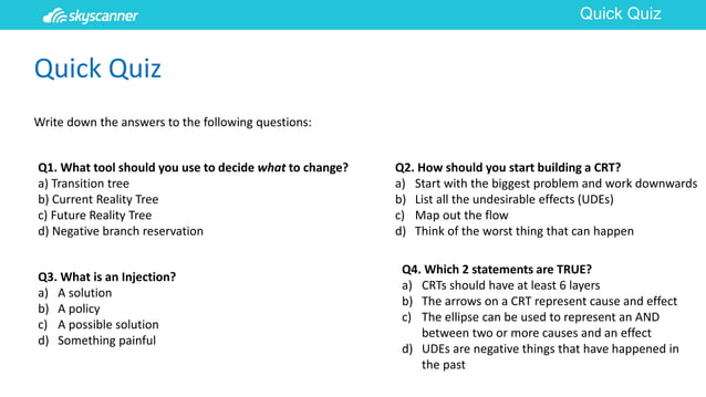 Solving Problems with Theory of Constraints Current Reality Trees ...