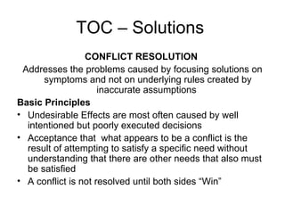 TOC - Generic Problem | PPT
