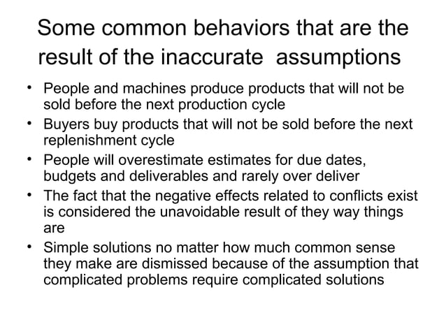 TOC - Generic Problem | PPT