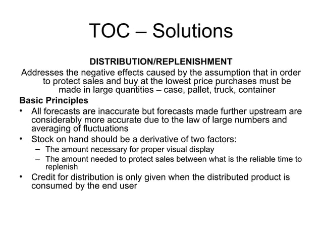 TOC - Generic Problem | PPT
