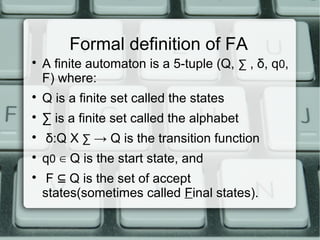 Theory of Computation - Lecture 3 | PPT