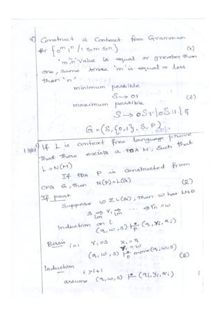 CS2303 theory of computation Toc answer key november december 2014 | PDF
