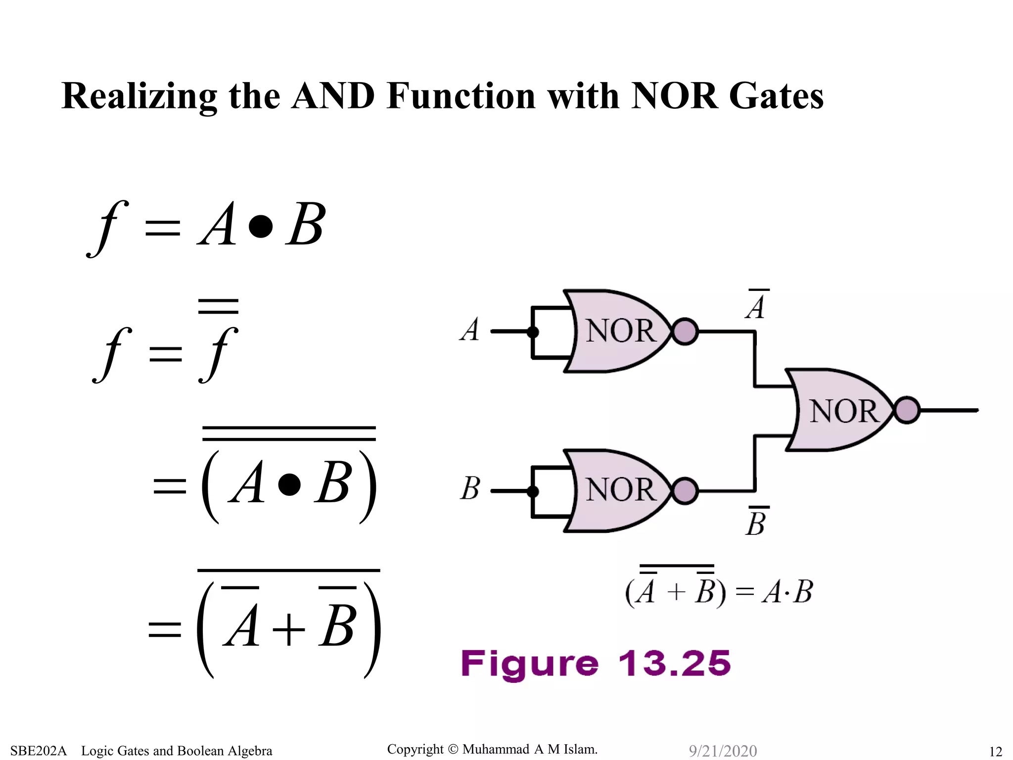 Tocci Ch 3 5 Boolean Algebra Logic Gates Combinational Circuits F Fs