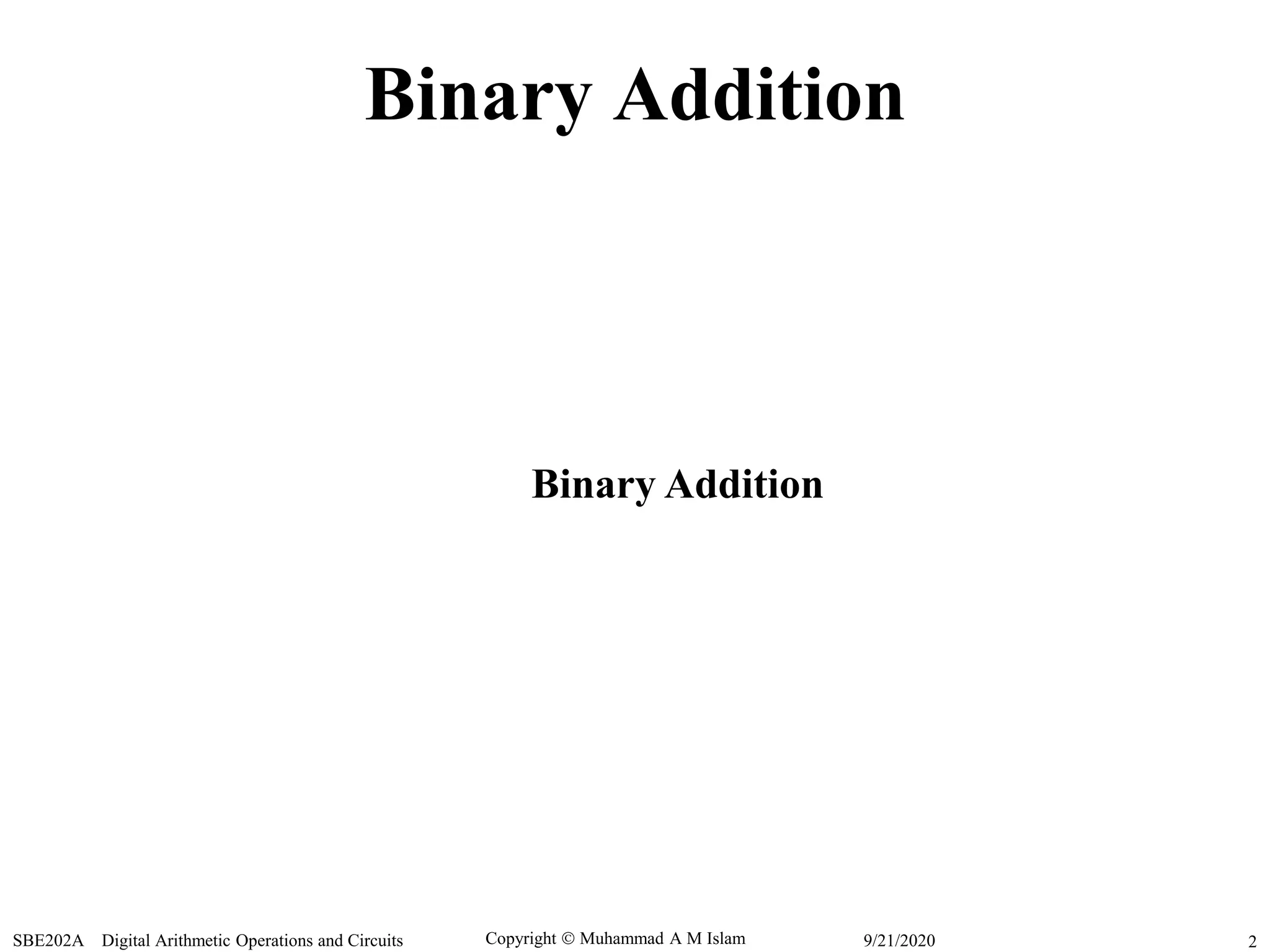 Tocci Ch 6 Digital Arithmetic Operations And Circuits Ppt