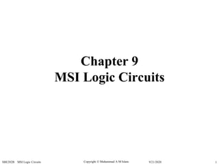 Tocci ch 9 msi logic circuits | PPT