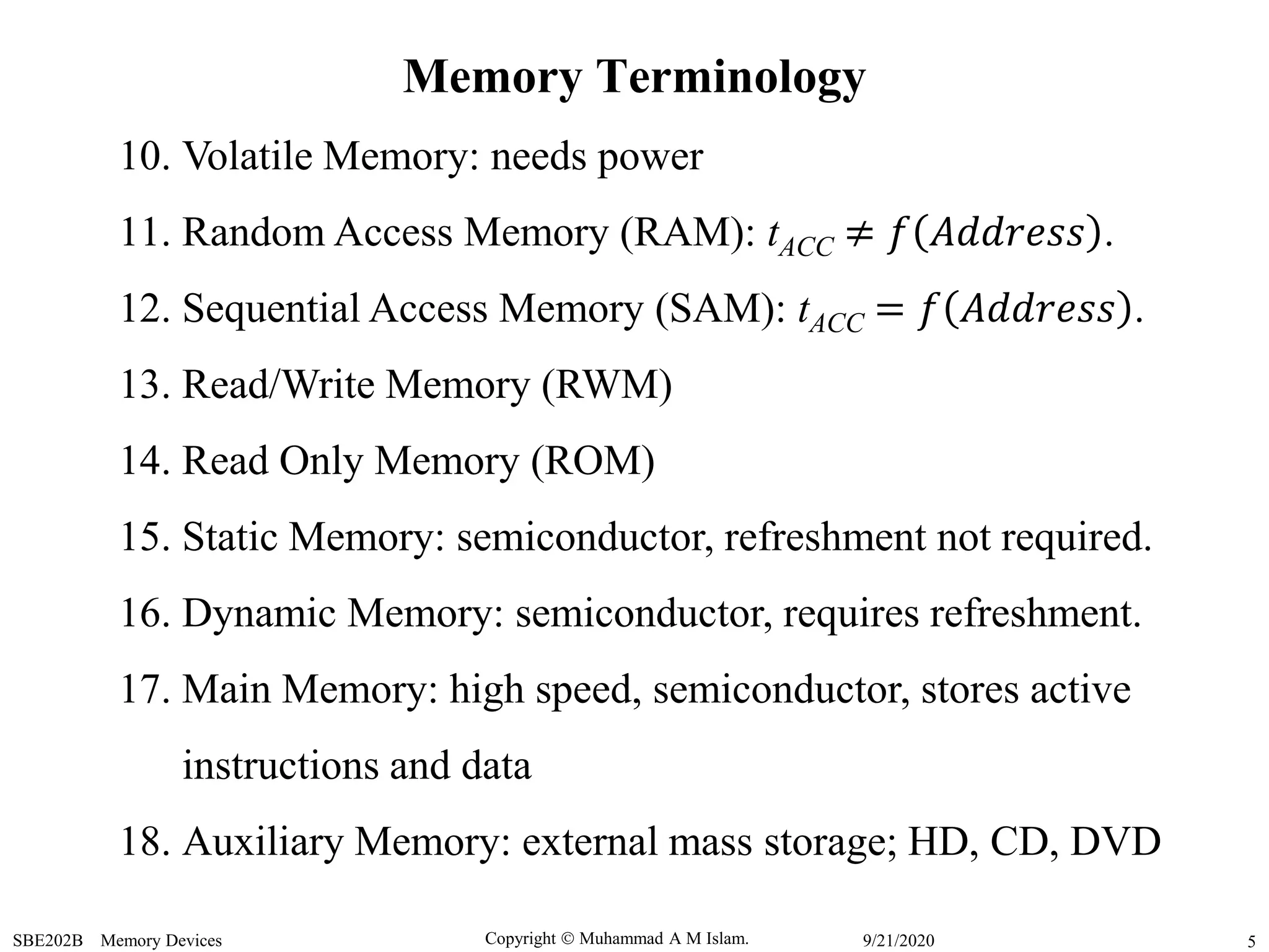Tocci chapter 12 memory devices | PPSX | Operating Systems | Computer Software and Applications