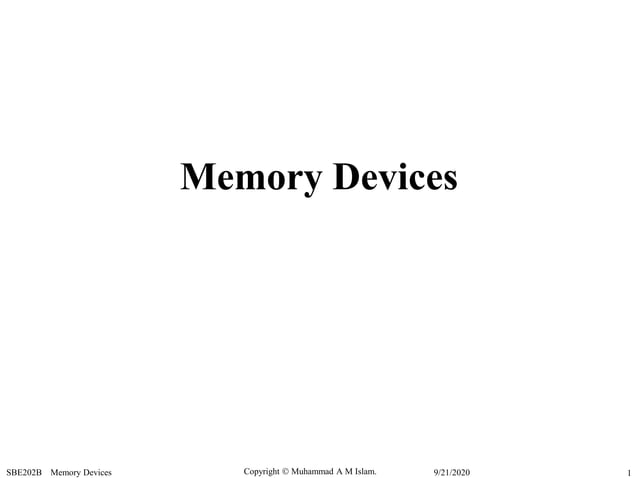 Tocci chapter 12 memory devices | PPSX | Operating Systems | Computer Software and Applications