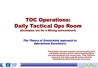 TOC Daily Operations Room Meeting | PPT