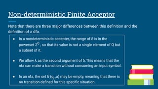 Theory of Computation Basics of Finite Acceptors | PPT