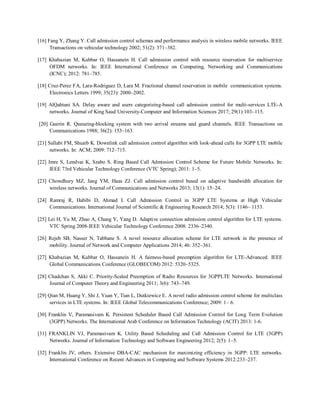 A Survey on Call Admission Control Schemes in LTE | PDF