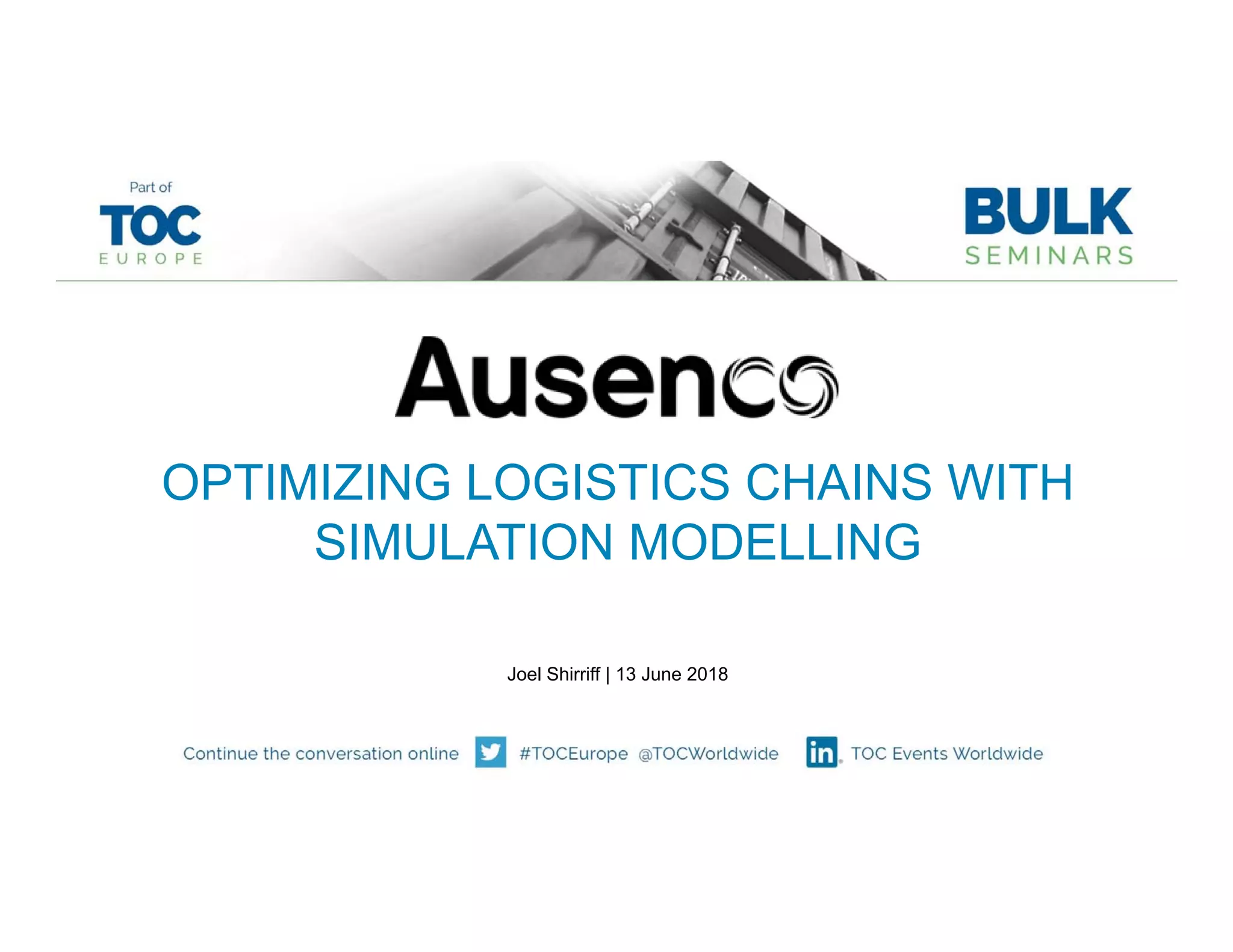 Optimizing Logistics Chains with Simulation Modelling | PDF