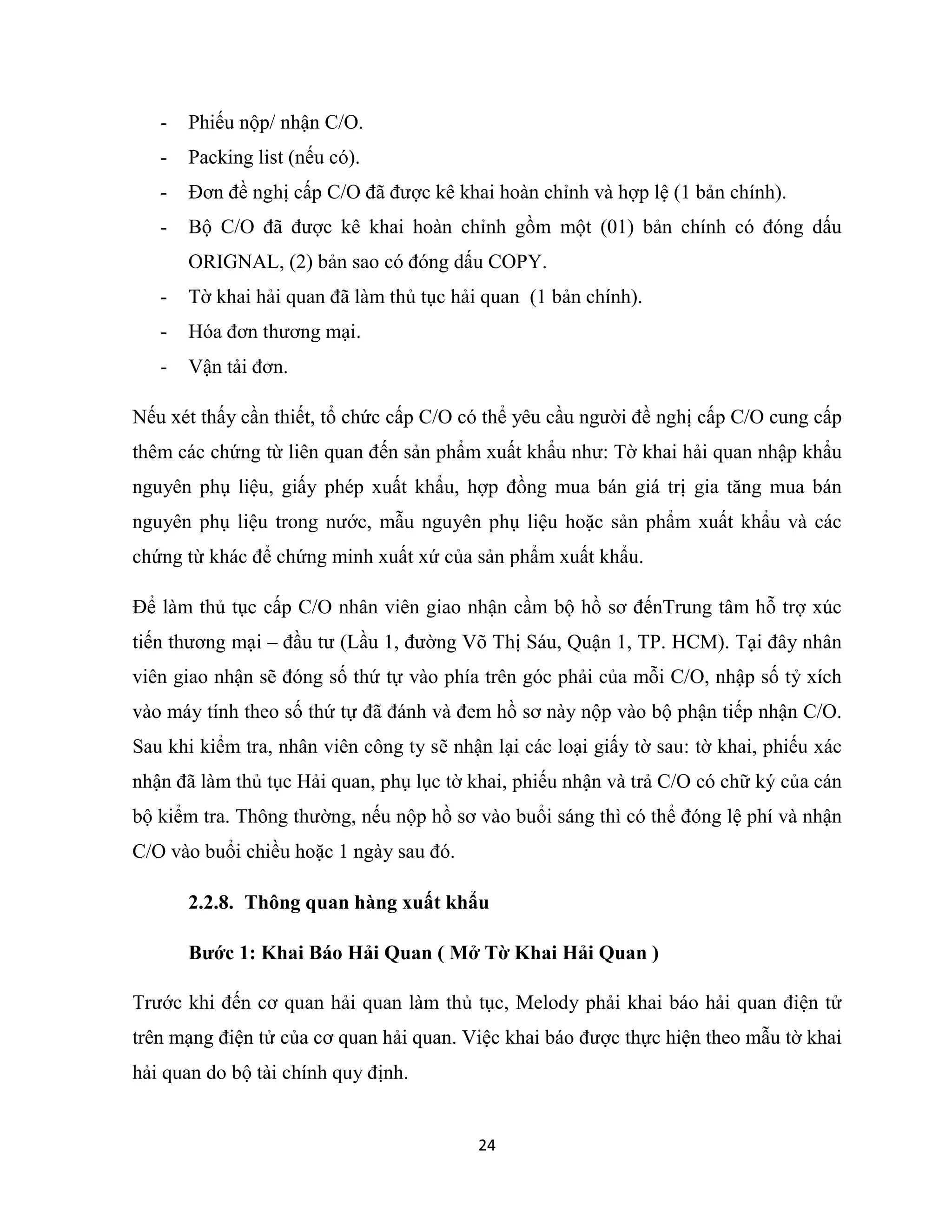 Tổ chức thực hiện nghiệp vụ giao nhận hàng hóa xuất khẩu, HAY! | PDF