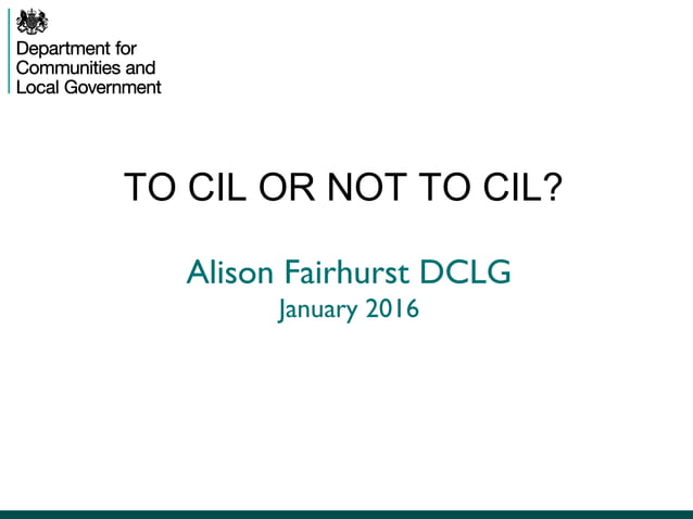 To cil or not to cil | PPT