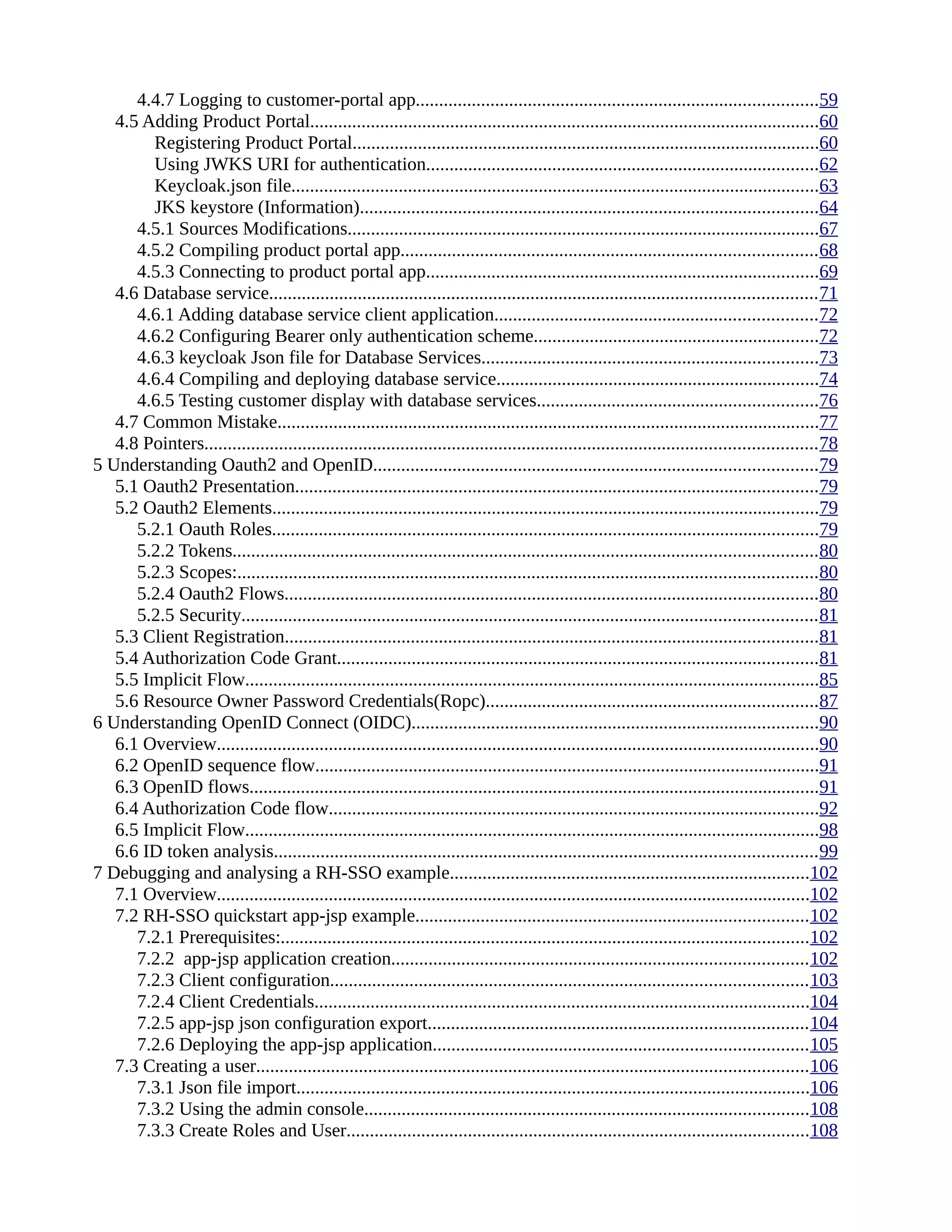 TOC training KeyCloak Redhat SSO core | PDF