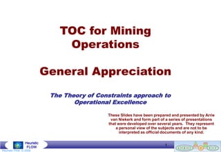 TOC Mining Operations general appreciation | PDF
