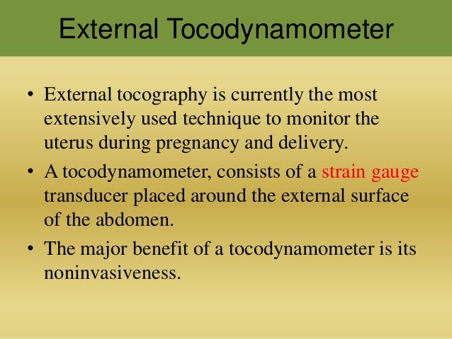 Tocodynamometer, cardiotocogram