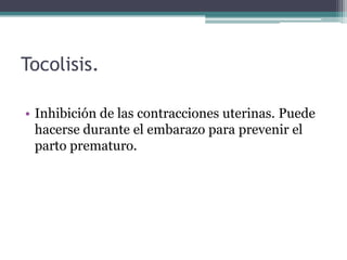 Tocolisis | PPTX