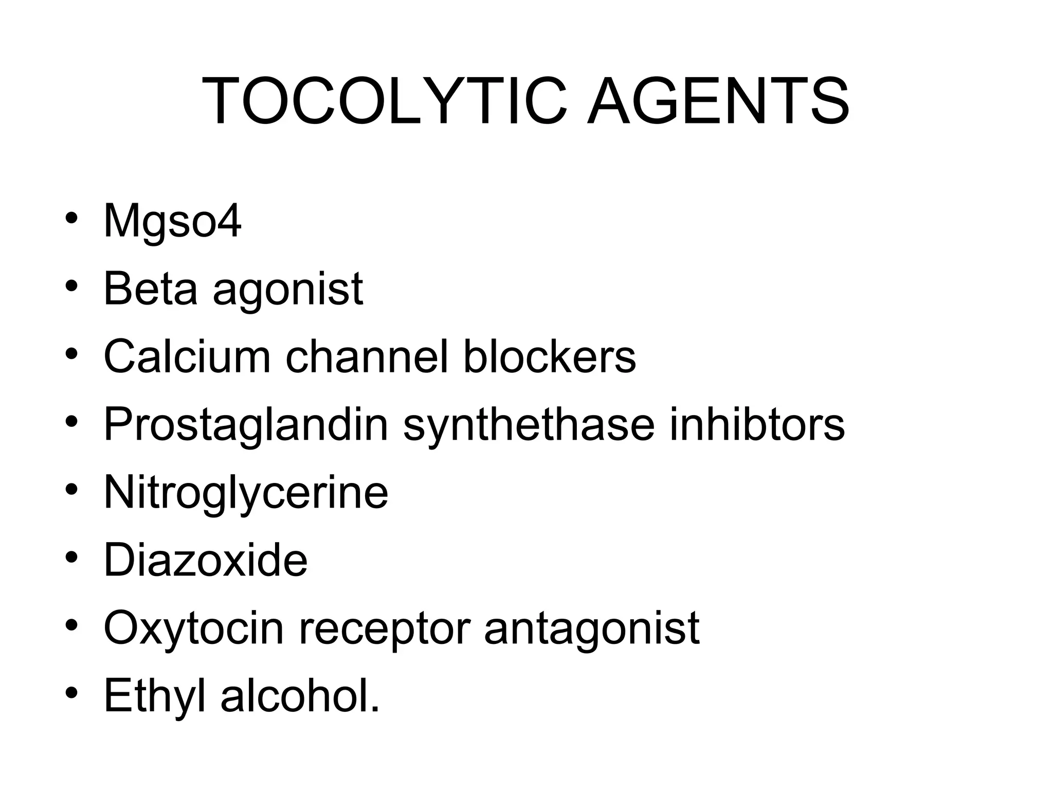 Tocolysis & fda risk categories | PPT